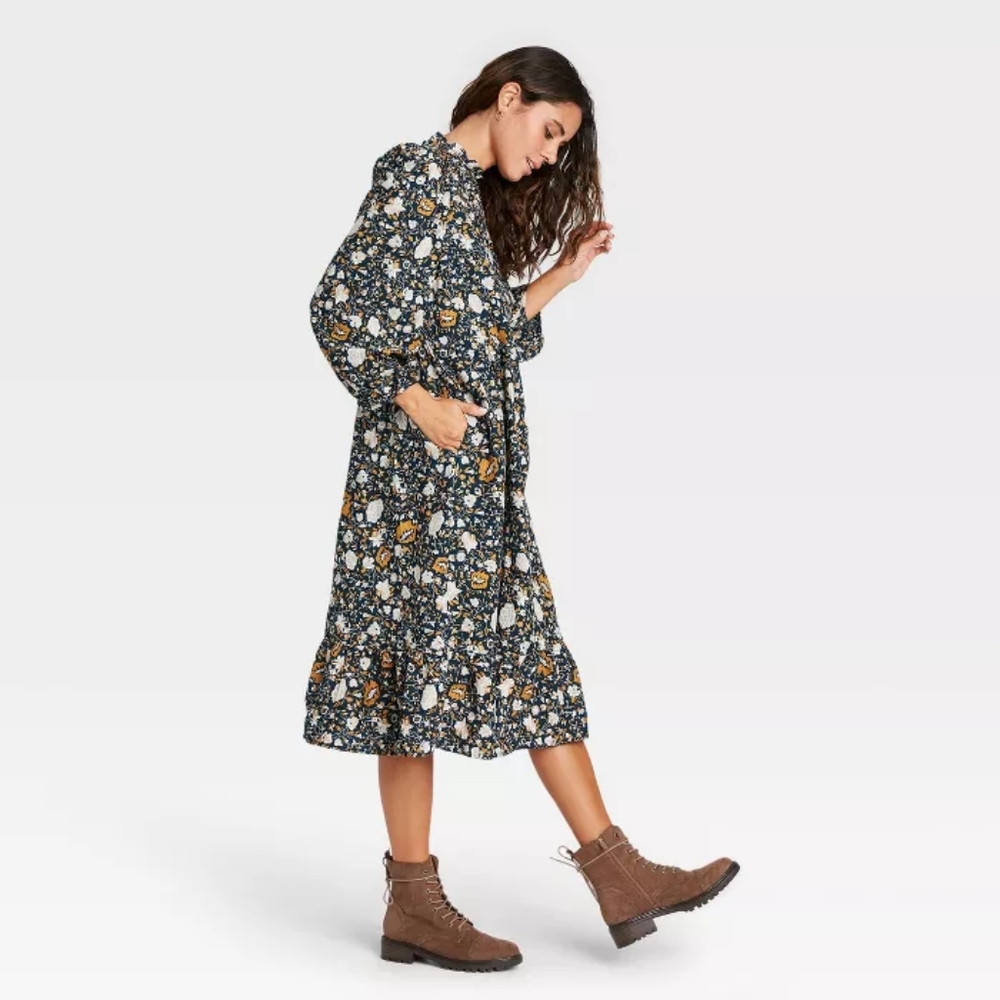 Universal Threads Midi Floral Dress - Gem